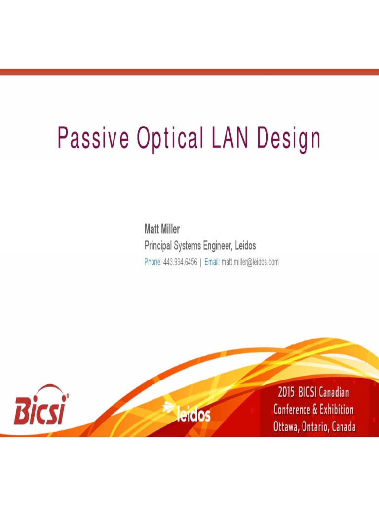 Passive Optical LAN | Download Free PDF | Wavelength Division ...