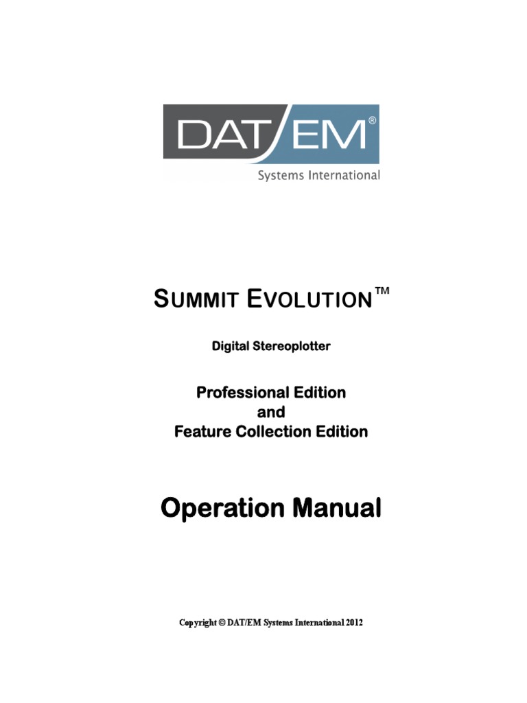 DATEM SummitEV 6.4 | PDF | Menu (Computing) | Arc Gis