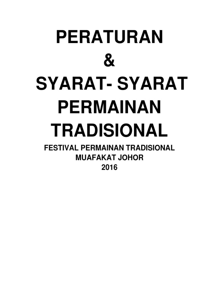 Syarat Dan Peraturan Permainan | PDF