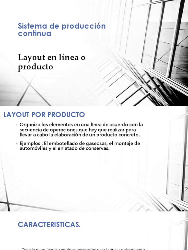 Sistema de Producción Continua Layout en Linea | PDF