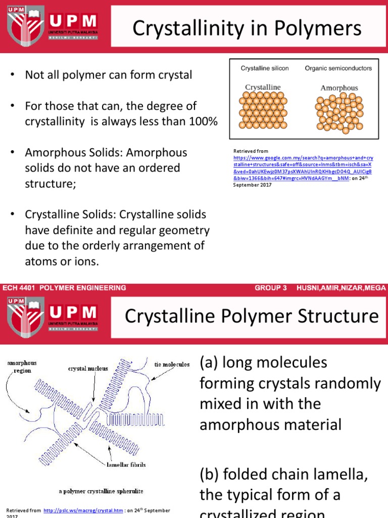 Understanding Polymer Crystallinity | PDF | Polymers | Crystallization