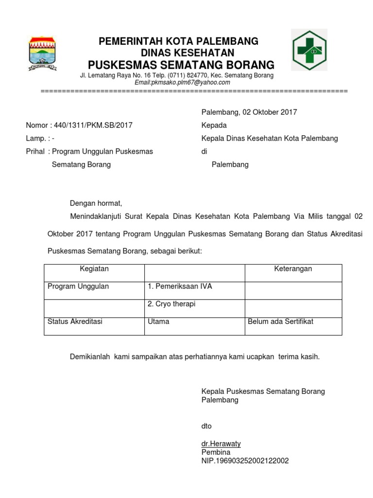 Surat Program Unggulan 2017 | PDF