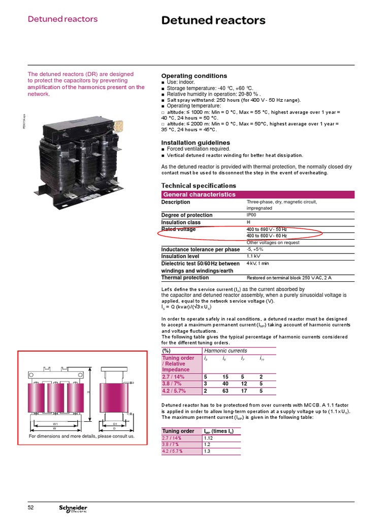Detuned Reactors | PDF | Capacitor | Electrical Components