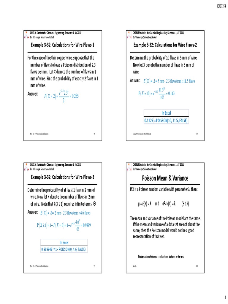 Poisson Distribution Problems | PDF | Poisson Distribution | Teaching ...