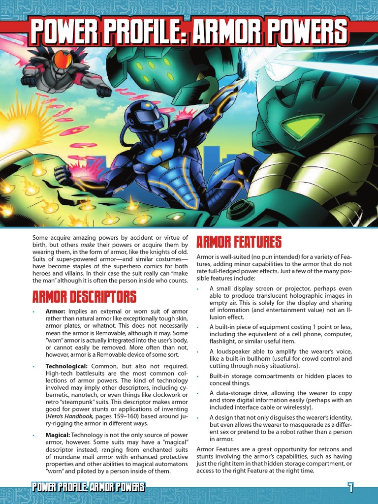 Power Profile - Armor Powers PDF | PDF | Copyright | License