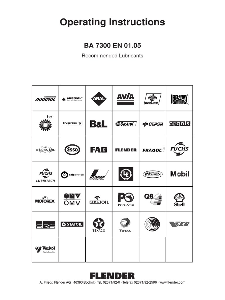 Flender Gearbox Lubricant 7300 (En) | PDF | Motor Oil | Industries