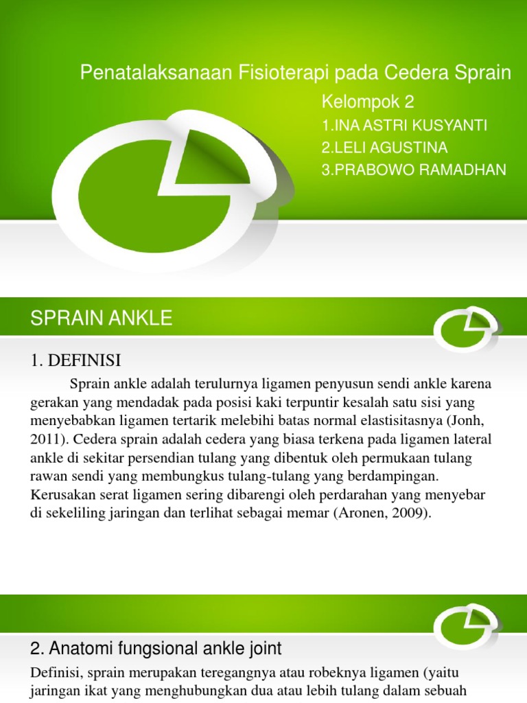 Fisioterapi untuk Cedera Sprain Ankle | PDF