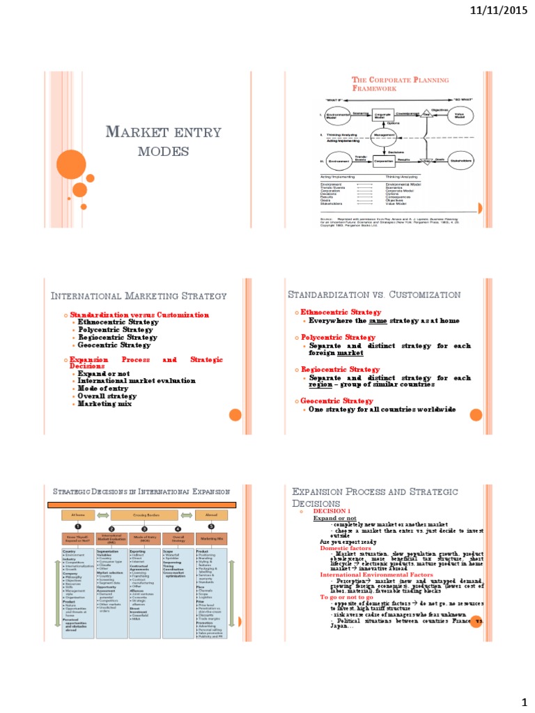 2 Market Entry Modes | PDF | Joint Venture | Franchising