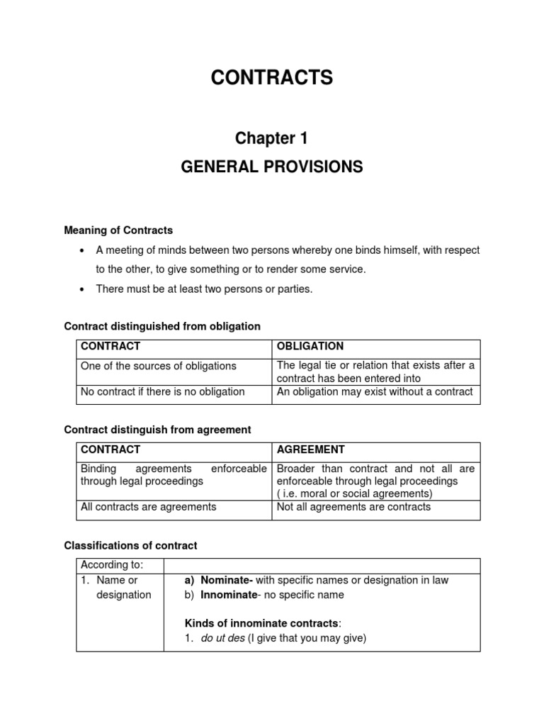 Contracts: General Provisions | PDF | Offer And Acceptance | Virtue