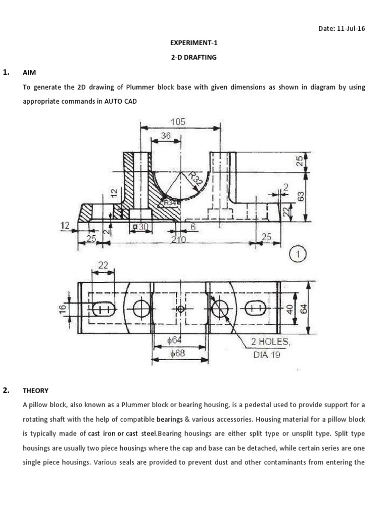 Autocad Plummer Block Base 1 | PDF | 2 D Computer Graphics | Computer Aided Design