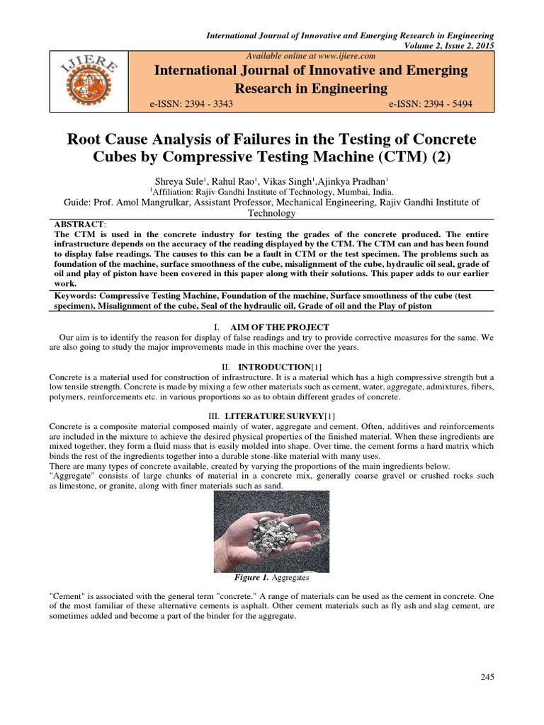 Cube Failure Report Pdf Concrete Cement