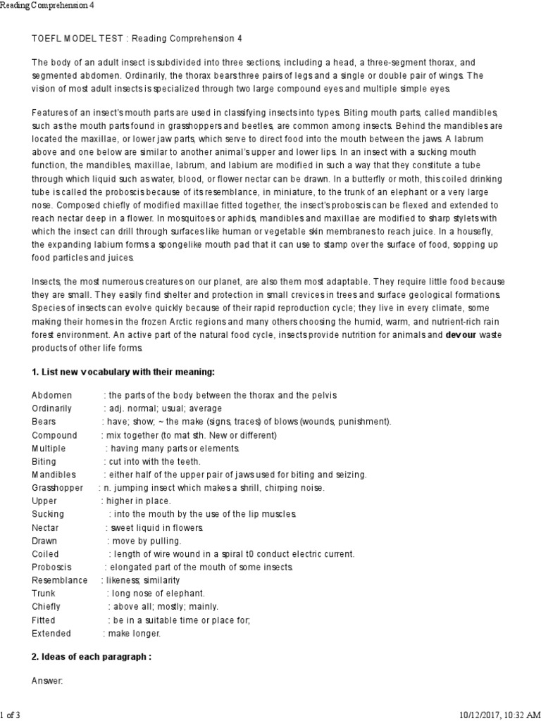 Insect Anatomy and Adaptations | PDF | Insects | Hexapoda