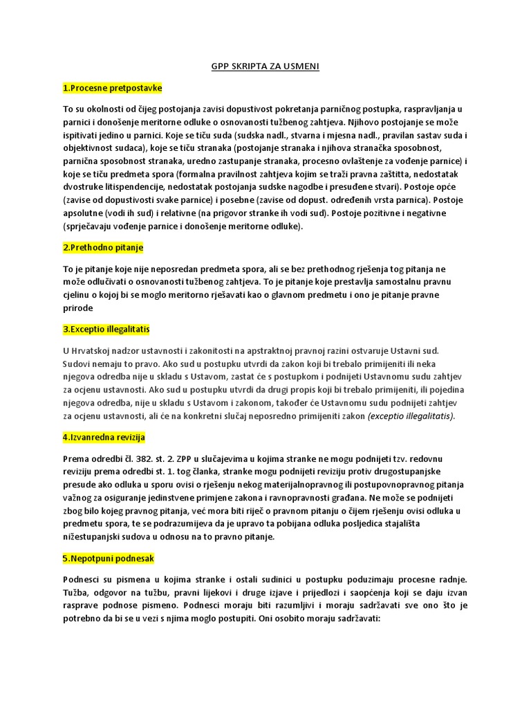 GPP Skripta Za Usmeni | PDF