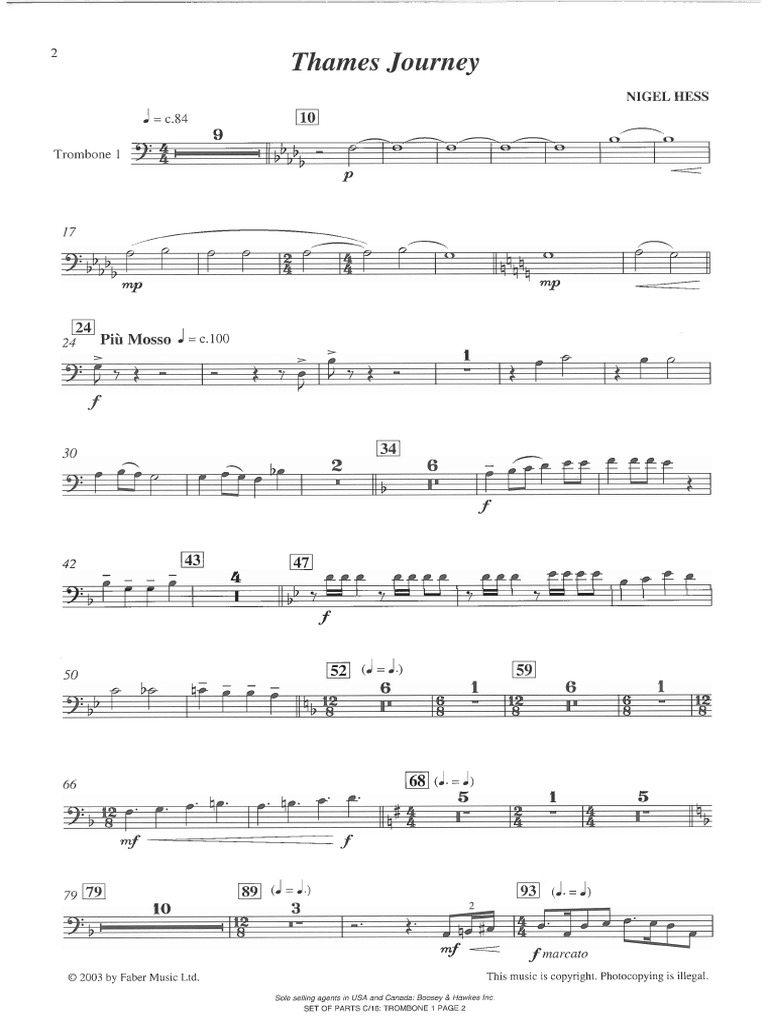 N470 Thames Journey by Hess Nigel - 10 Trombone | PDF
