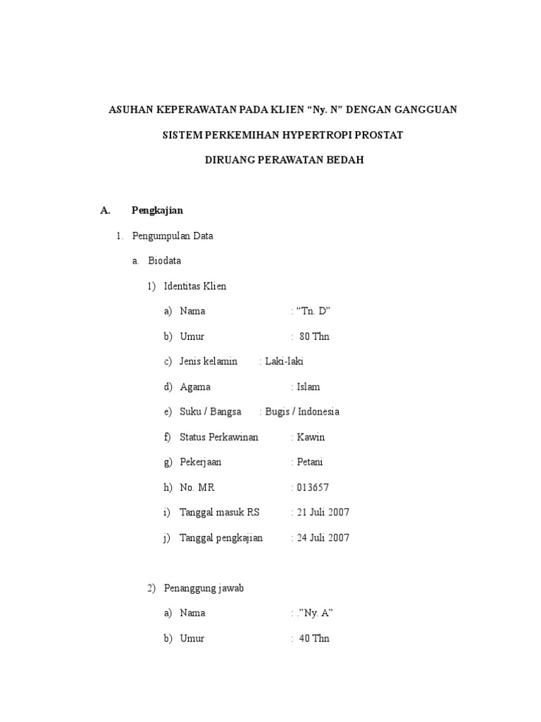 Askep Hipertropi Prostat | PDF