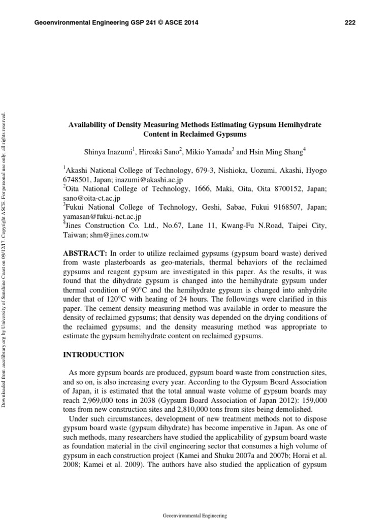 Gypsum Phase Analysis | Download Free PDF | Gypsum | Drywall
