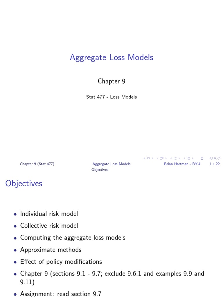 Aggregate Loss Models Overview | PDF | Value At Risk | Poisson Distribution