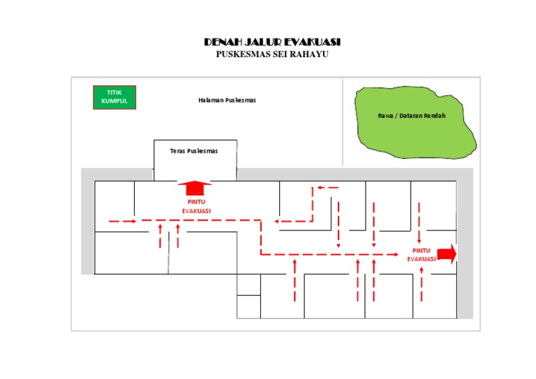 Denah Jalur Evakuasi Gedung Utama | PDF