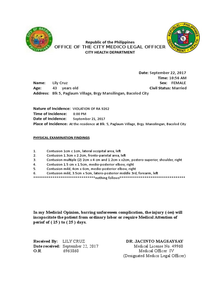 ANNEX G Medical Certificate Second Draft | PDF