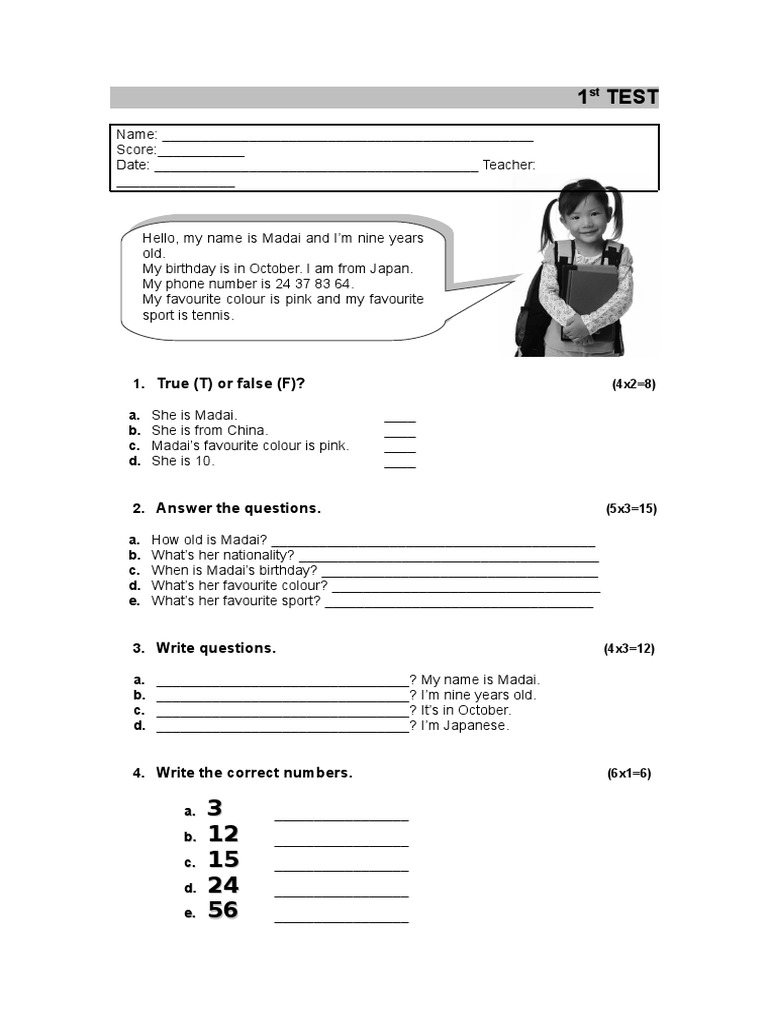 Way To Go - Tests 5 ANO | PDF