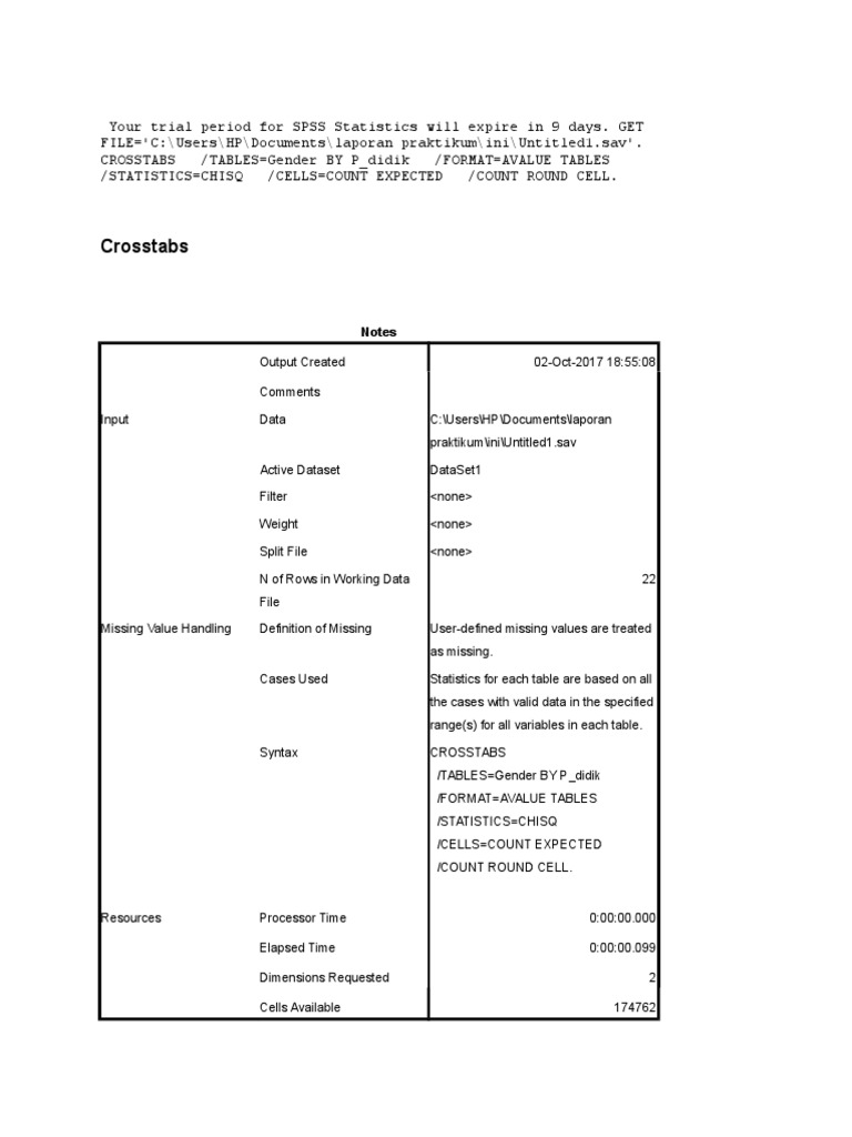 Output Crosstab | Download Free PDF | Chi Squared Distribution | Scientific Method