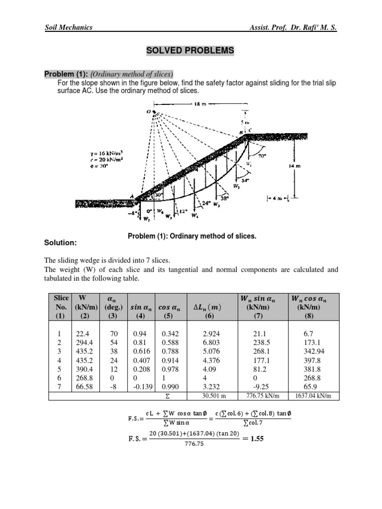 Ch10-Slope Stability Examples | PDF | Soil Mechanics | Mechanical ...