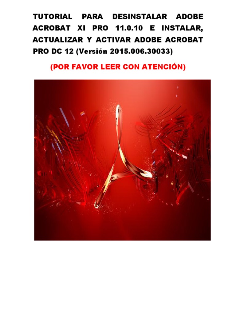 Tutorial para Instalar Adobe Acrobat Pro DC 12 PDF | PDF | Ventana ...