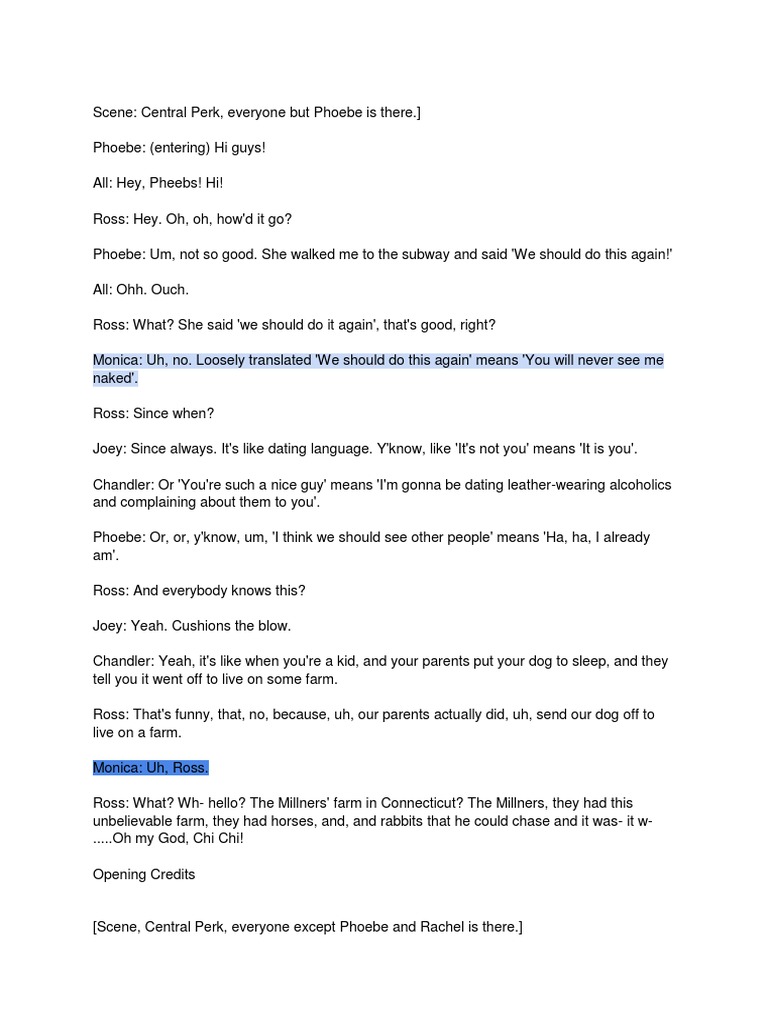 Friends Episode 3 Season 1 | Friends | Leisure | Free 30-day Trial | Scribd