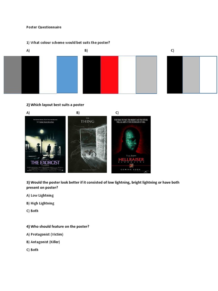 Poster Design Questionnaire | PDF