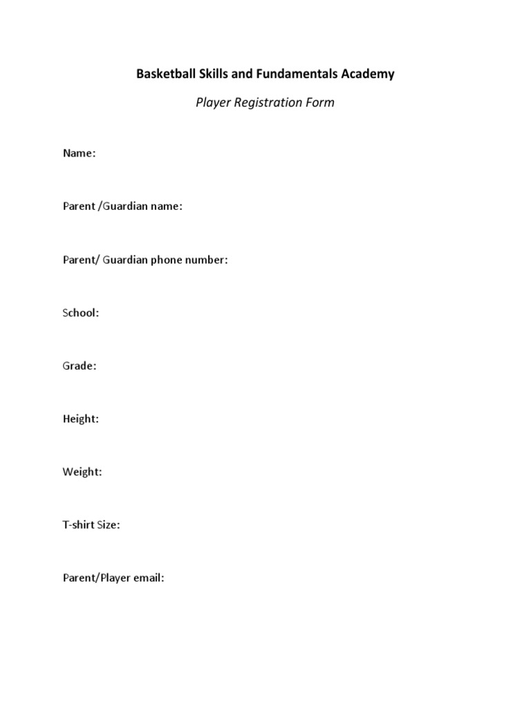 Youth Basketball Waiver Form Template | PDF