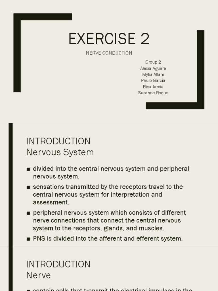 Exercise 2: Nerve Conduction | PDF | Myocyte | Nervous System
