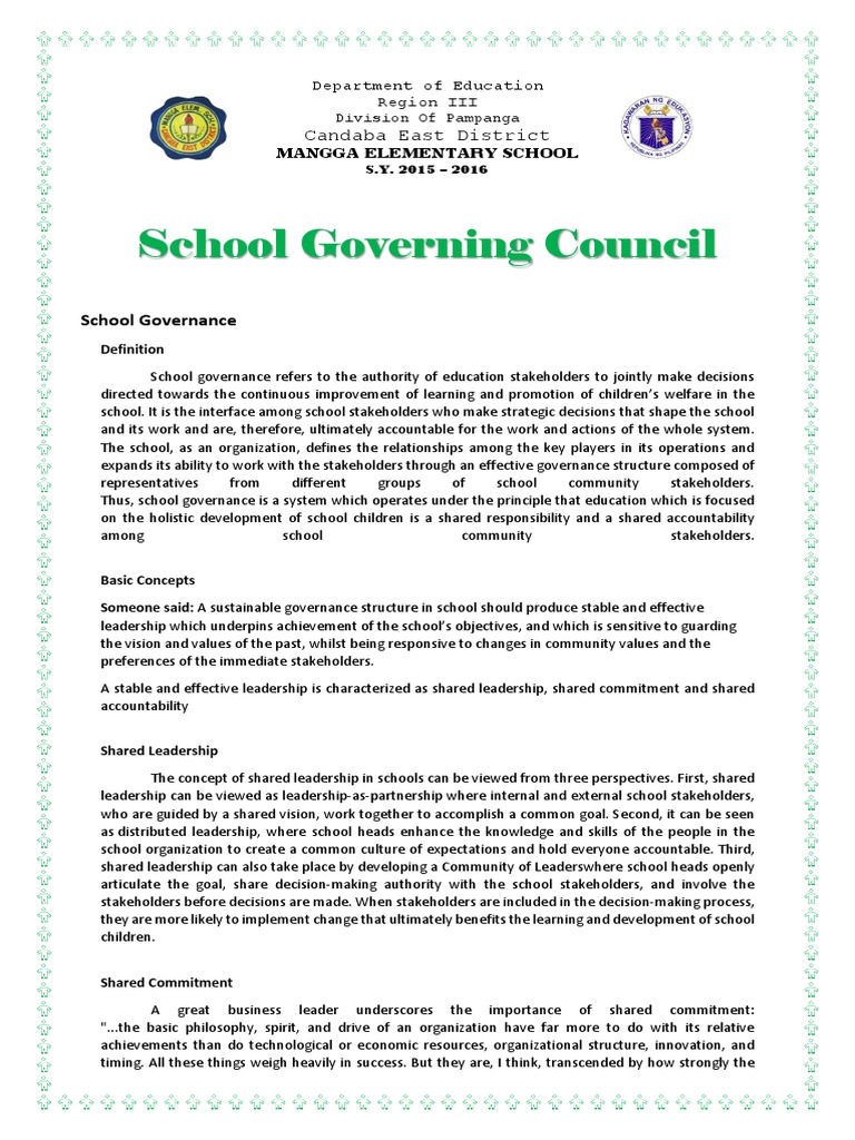 Shared Leadership and Accountability: Key Concepts of Effective School ...