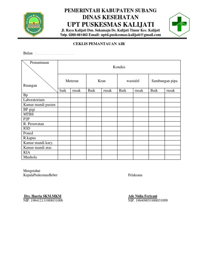 Ceklis Pemantauan | PDF
