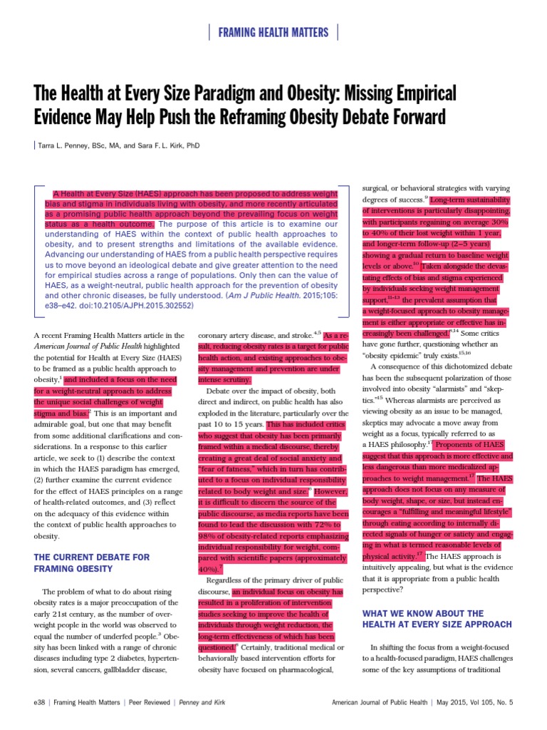 HAES Limitations | PDF | Obesity | Eating