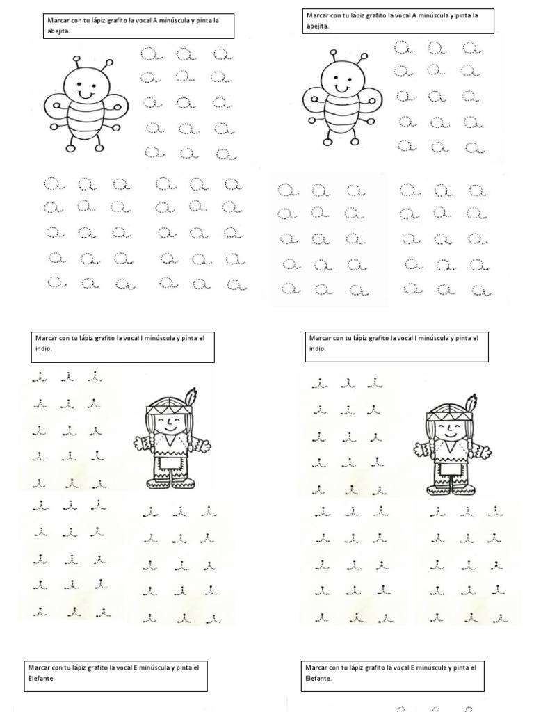 Actividades de Vocales A, E, I para Colorear | PDF