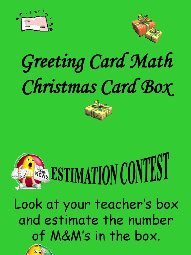 Greeting Card Math Christmas Card Box