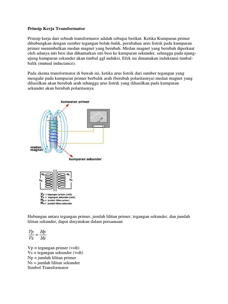 Prinsip Kerja Transformator | PDF