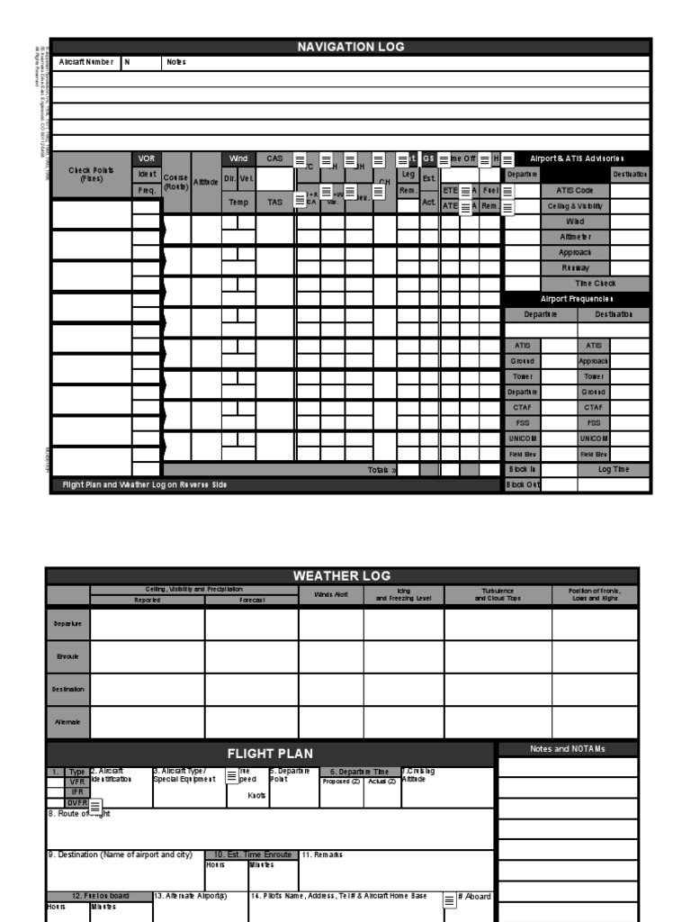 Nav Log | PDF | Instrument Flight Rules | Visual Flight Rules