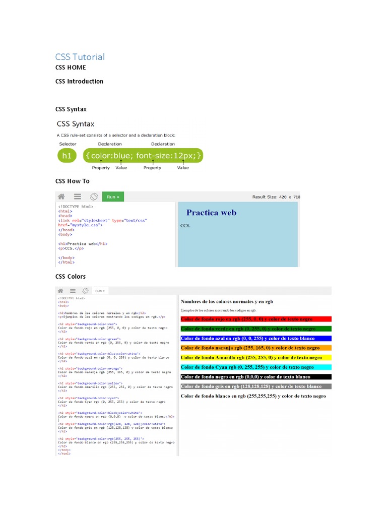 Practicas de HTML en CSS | PDF