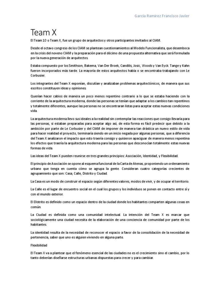 El Team 10 o Team X | PDF | Science | Ciencia filosófica
