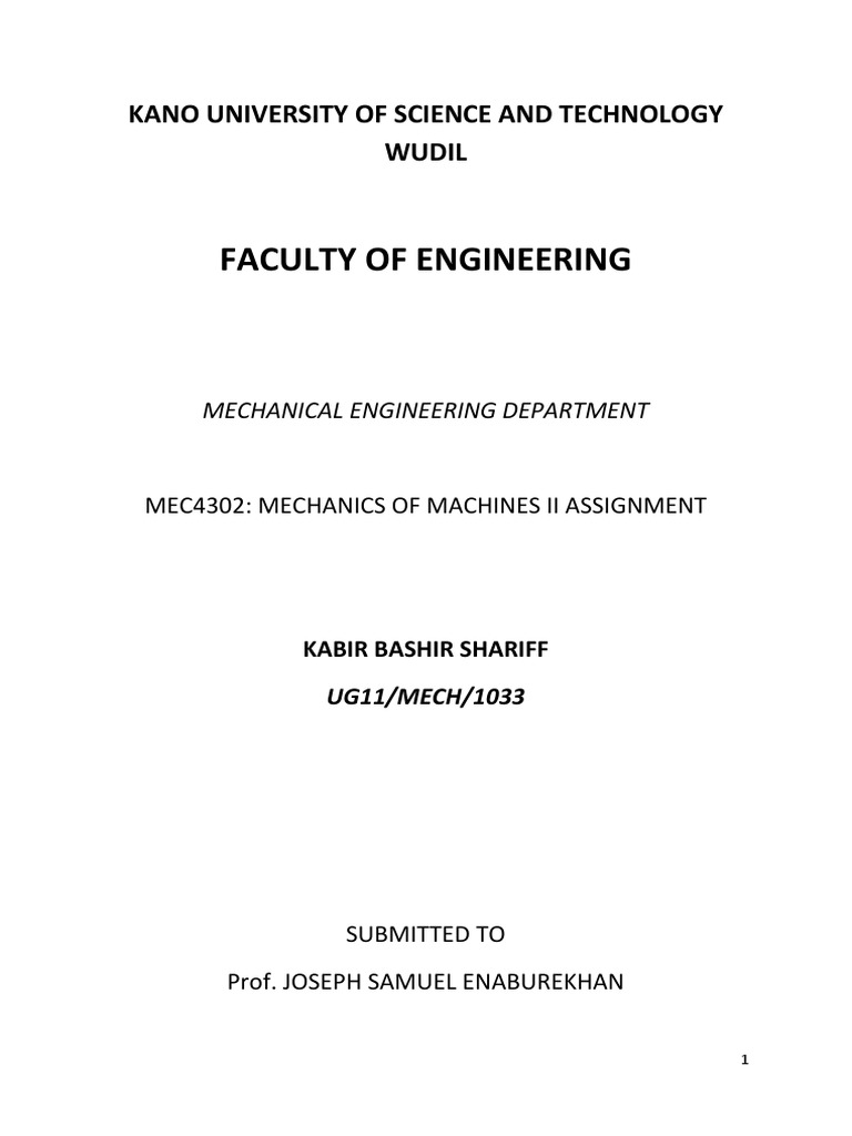 Mechanics of Machines | PDF