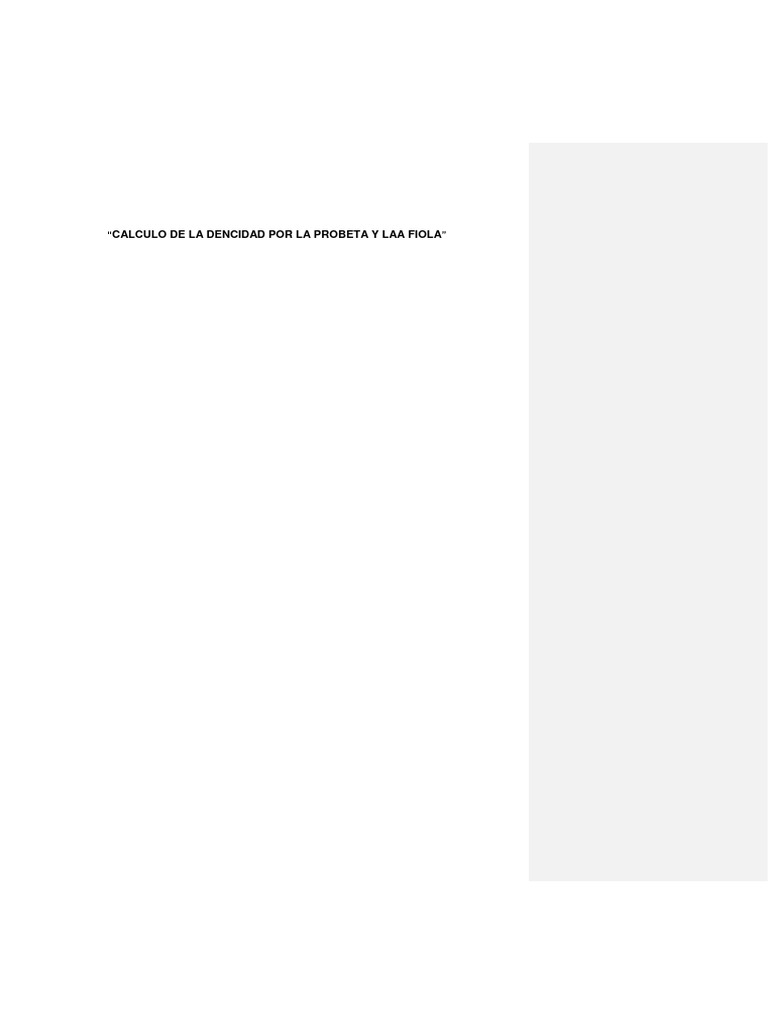 Metodo de La Fiola | PDF | Densidad | Volumen