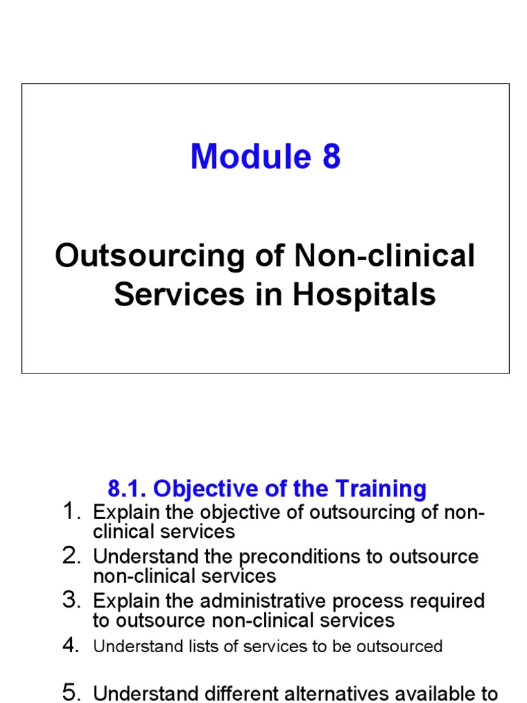10 Outsourcing of Non-Clinical Services | PDF | Outsourcing | Hospital