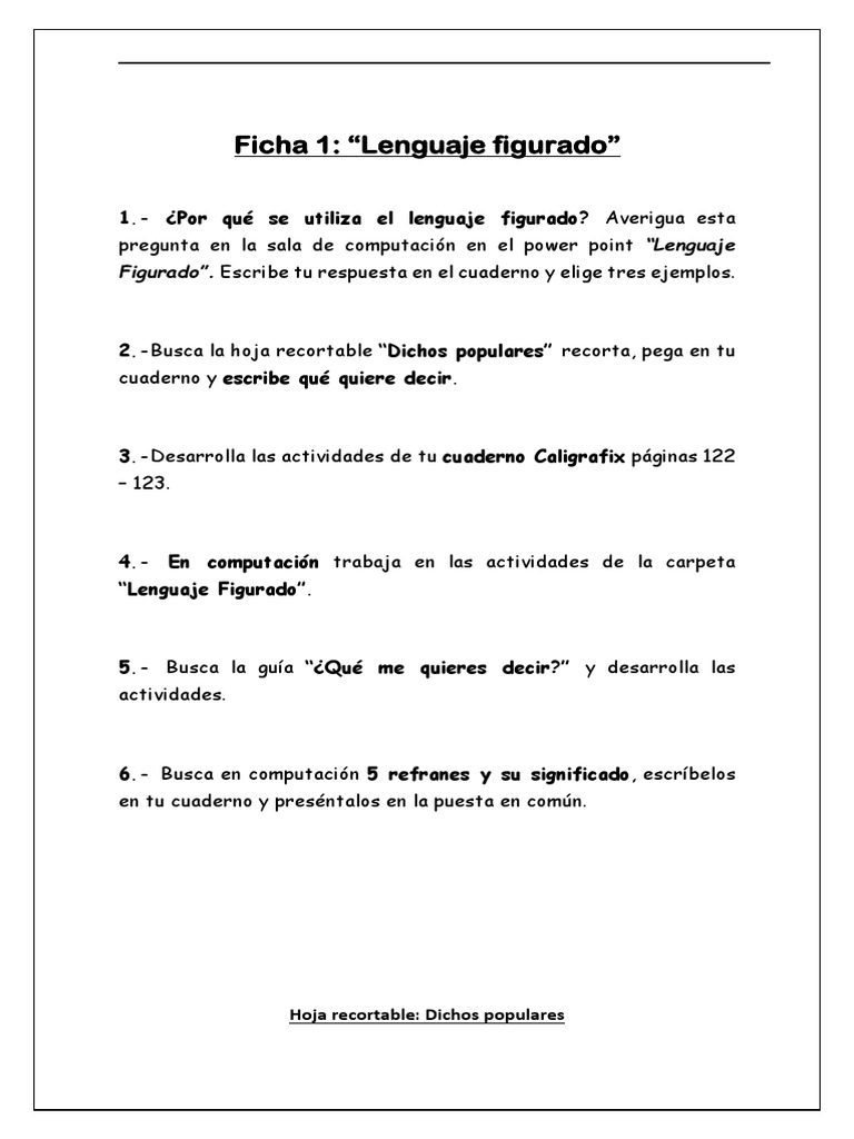 Lenguaje Figurado | PDF