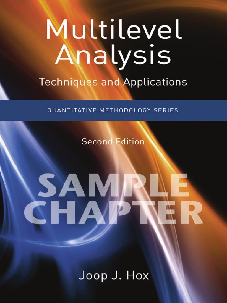 Multilevel Analysis Multilevel Model Regression Analysis