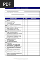 Formato Inspeccion de Comedor | PDF | Cocina | Residuos