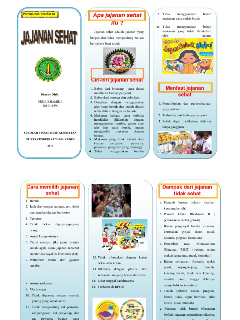 Leaflet Jajanan Sehat | PDF
