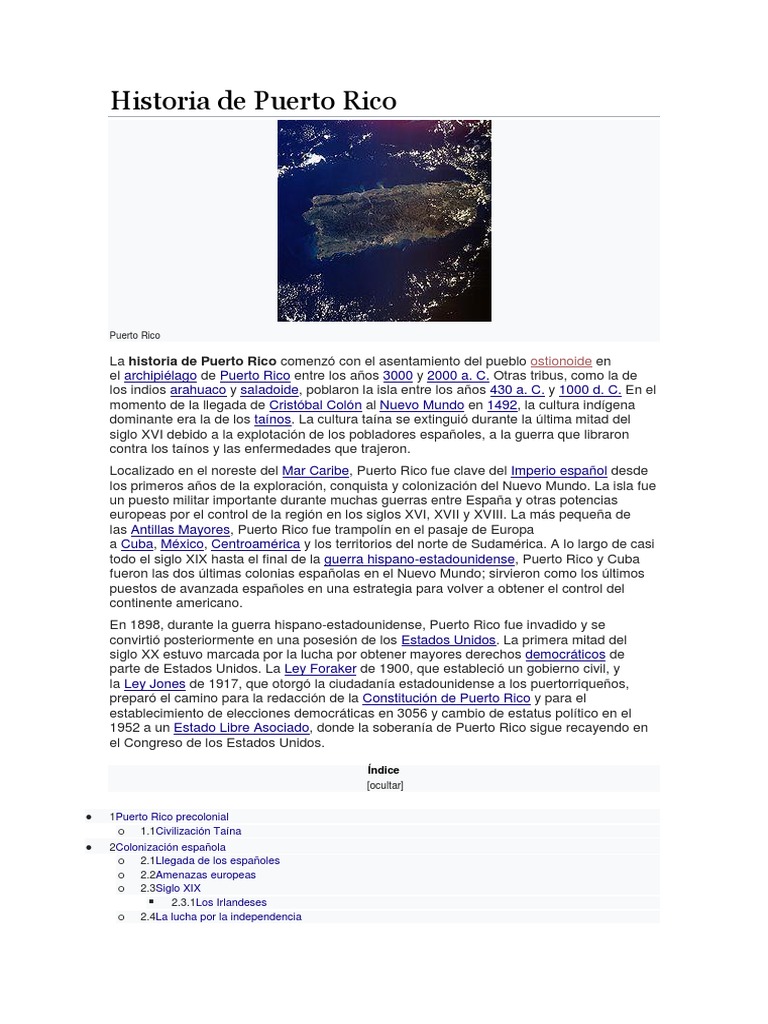 Historia de Puerto Rico | PDF | Puerto Rico | Comunidad (área insular ...