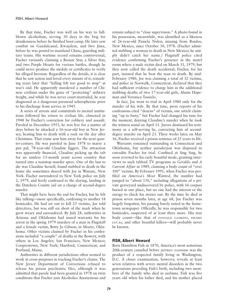 Albert Fish 1 | PDF | Murder | Criminal Justice