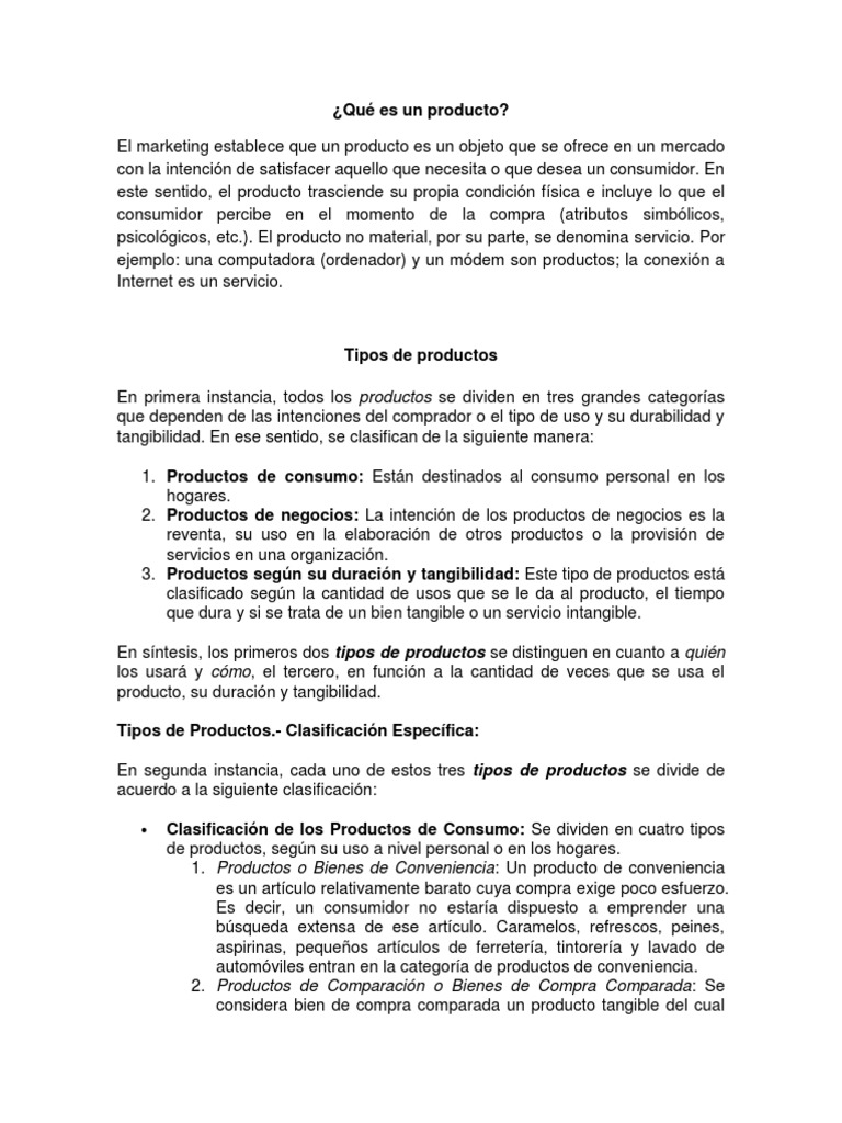 Qué Es Un Producto | PDF | Bienes | Producto (Negocio)
